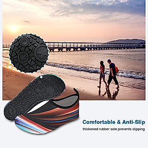 JOTO Water Shoes for Women Men Kids, Barefoot Quick-Dry Aqua Water Socks Slip-on Swim Beach Shoes for Cruise Ship Snorkeling Surfing Kayaking Beach Walking Yoga