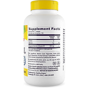 Healthy Origins Ubiquinol (Active form of CoQ10), 200 mg - Activated Form of CoQ10 - Kaneka Ubiquinol Supplements for Heart Health & Antioxidant Support - Gluten-Free & Non-GMO - 150 Softgels