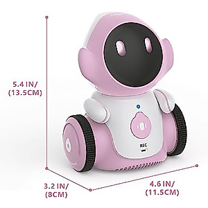 GILOBABY Robot Toys, Rechargeable Smart Talking Robot for Kids, Intelligent Robot with Voice Controlled Touch Sensor, Singing, Dancing, Recording, Repeat, Birthday Gifts for Girls Ages 6+ Years (Pink)