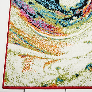 Home Dynamix Splash Avant Area Rug 3'3"x4'3, Abstract White/Pink/Yellow/Blue