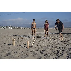 Yard Games Kubb Regulation Size Outdoor Tossing Game with Carrying Case, Instructions, and Boundary Markers