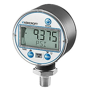 Ashcroft 6833401 Digital Vacuum Gauge w/ Backlight, 0-30"Hg