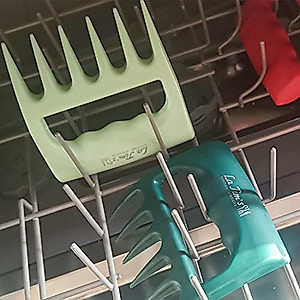 Bear Claws Meat Shredder for BBQ - Perfectly Shredded Meat, Pork Shredder Claw x 2 for Barbecue, Smoker, Grill (Light Green)