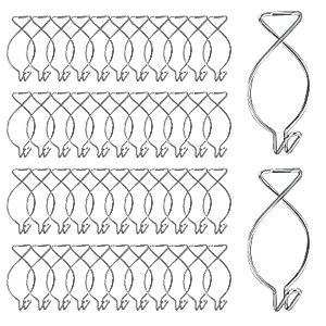48 Pack Drop Ceiling Clips Hanging Ceiling Hook Clips Hanging on Suspended Ceiling Tile, Grid Clips Hanger Hooks for Light Plant Office Home Stores Classroom and Wedding Decorations, Hanging Sign