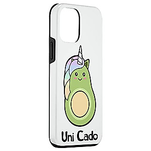 iPhone 12 mini Uni Cado, Cute Avocado, Funny Unicorn, Guacamole, Vegan Case