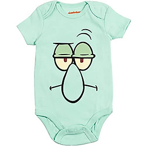 SpongeBob SquarePants Squidward Plankton Patrick Baby Boys 5 Pack Bodysuit 3-6 Months