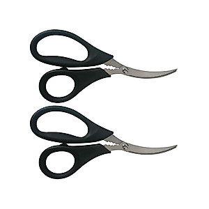 Shrimp Deveiner Scissors Tool, Shrimp Deveiner Cleaner - Seafood Scissors, Lobster Shrimp Scissors Tool, Lobster, Crawfish, Prawns Deveiner Scissors, Crab Leg Cracker, Pack of 2