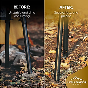 Highlander Camp Chef Leg Levelers, Camp Chef Stove Risers. Set of 4. Fits Most Round Leg Camp Stoves.