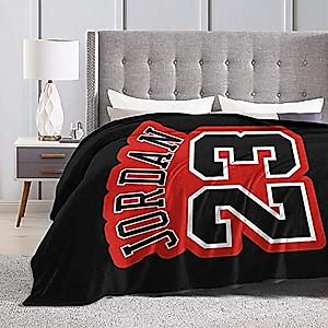 Basketball Number 23 Jordan Flannel Abstract Throw Blanket, Super Soft Fleece Decorative Blanket, Sofa Bed Microfiber Blanket