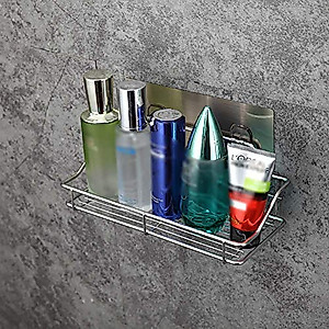 zhbotaolang Stainless Steel Shower Organiser Basket - Strong Suction Rust Proof Kitchen Bathroom Accessories M