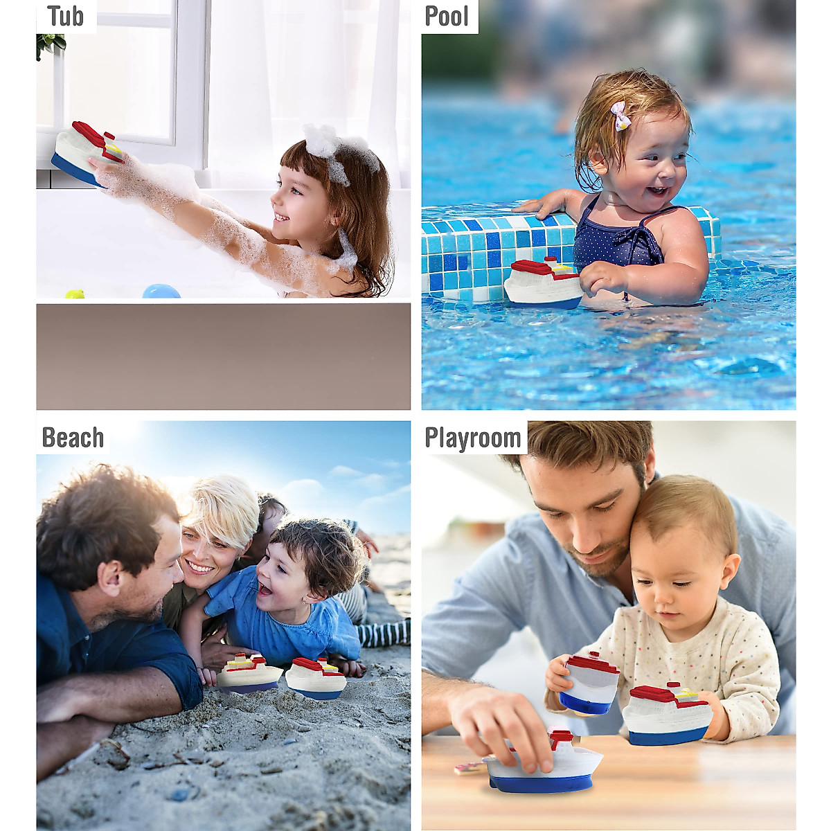 DolliBu Cruise Ship Bath Buddy Squirter - Floating Ship Rubber Bath Toy, Fun Water Squirting Bathtime Play for Toddlers, Cute Watercraft Vehicle Toy for The Bathtub, Beach, & Pool for Girls & Boys