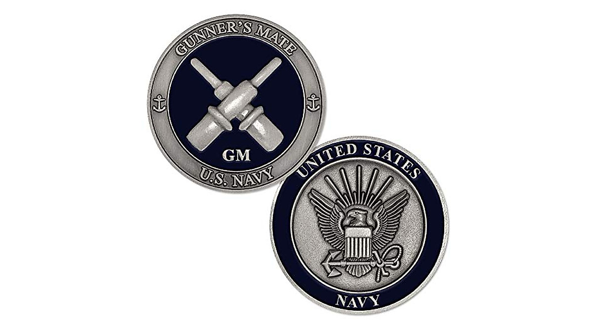 U.S. Navy Gunner's Mate Challenge Coin - Proudly Honor Service