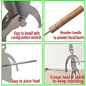 Women Men Shaped Funny Stainless Steel Barbecue Forks，Novelty Barbecue BBQ Tools, Barbecue Forks Accessories for Campfire, Bonfire and Grill,with Sticks Hot Dog Barbecue Fork (Men + Women