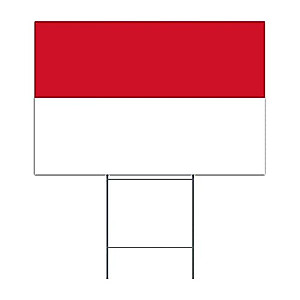 Autravelco Monaco Yard Signs with Stakes 12x18 Inch National Flag Nautical Gifts Funny Yard Sign for Rent House Party Decorations Props