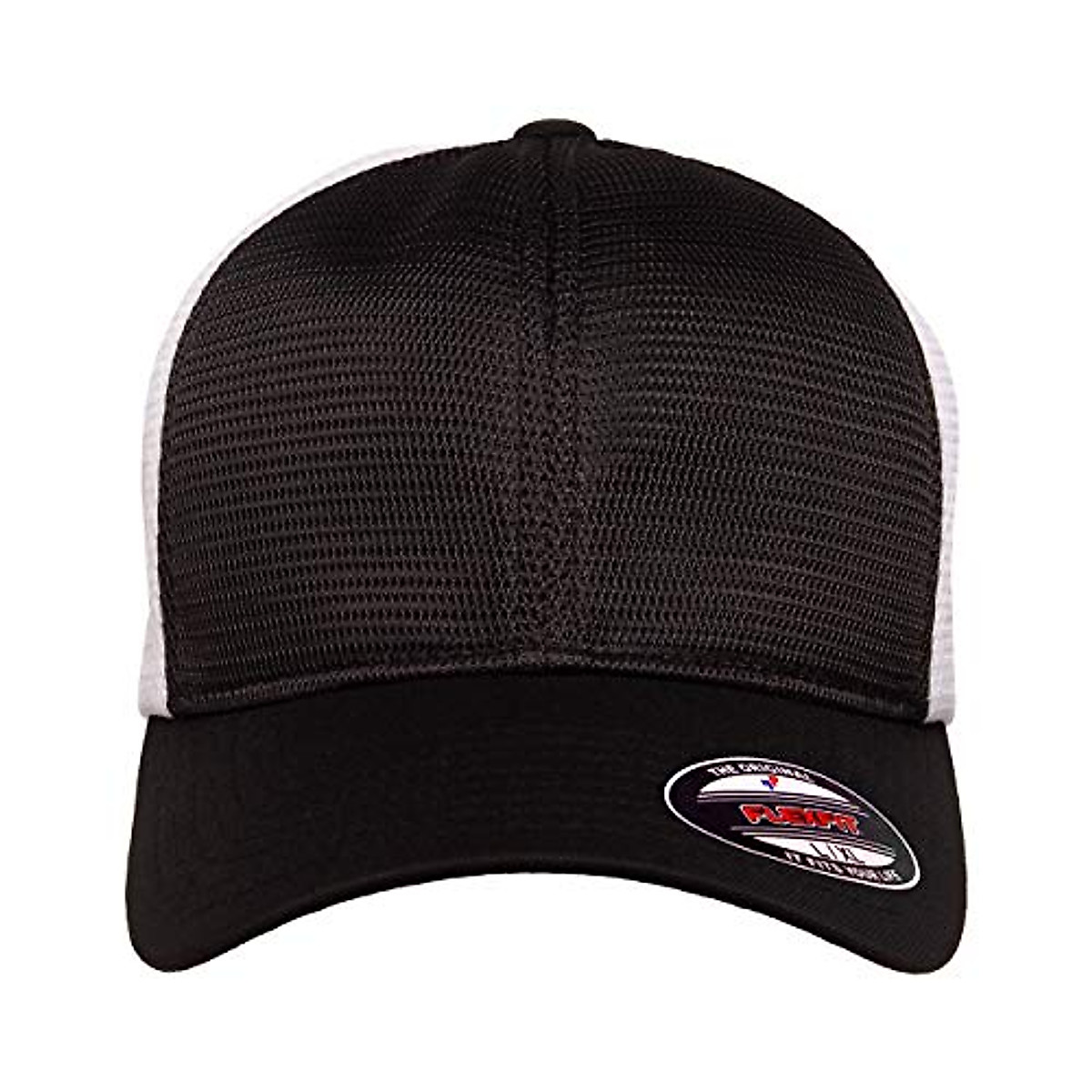 Flexfit Men's 360 Omnimesh Cap, Black/White, L/X-Large