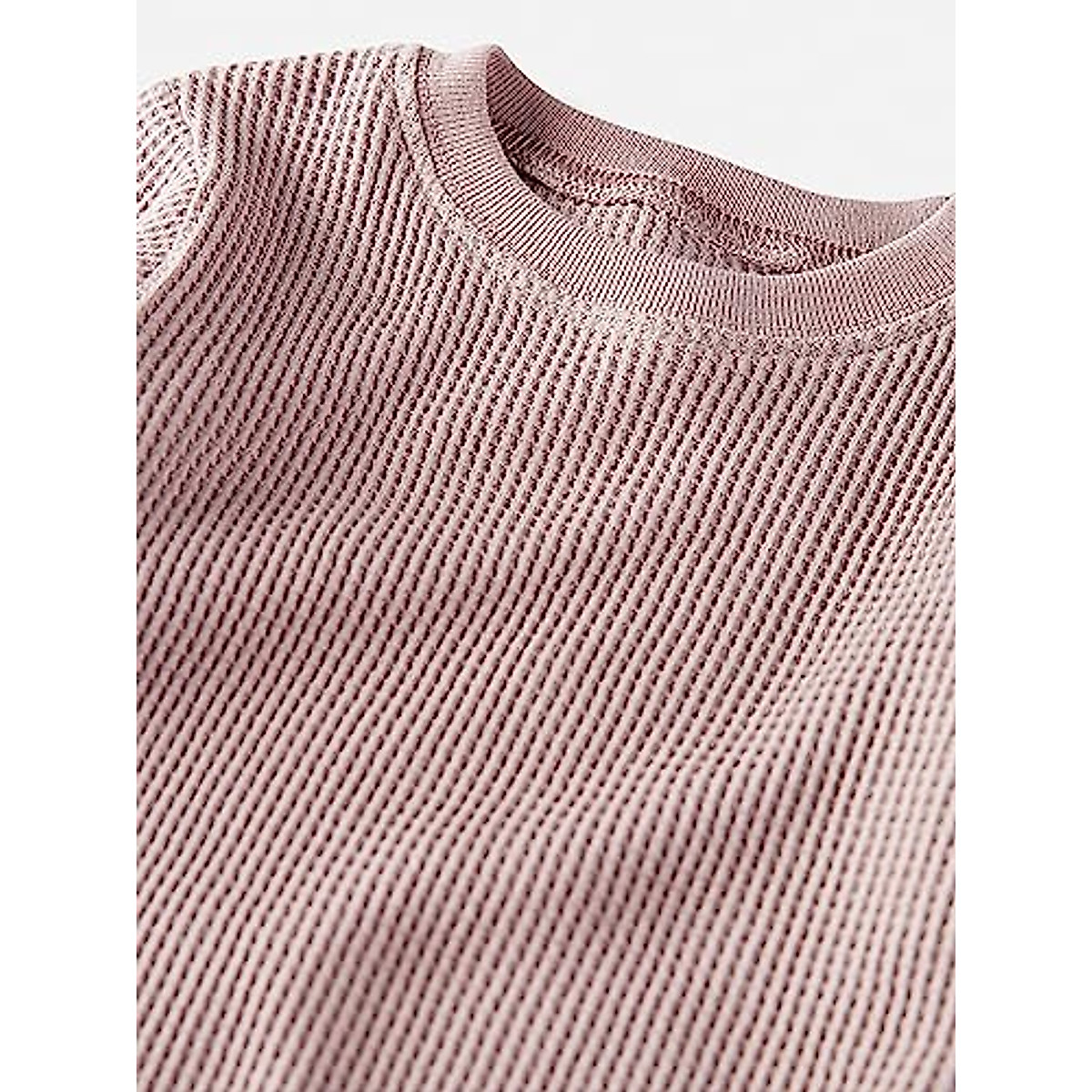 little planet by carter's unisex-baby Baby and Toddler 2-piece Pajamas made with Organic Cotton, Waffle Knit Mauve, 24 Months