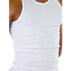 ToBeInStyle Men's Single A-Shirt Tank Top Undershirt- White - S
