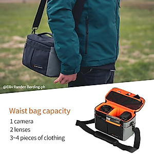 K&F Concept Camera Bag EVA Waterproof 2 in 1Camera Backpack Shoulder Bag 32L Large Capacity with Rain Cover Storage for 15.6" Laptop for Photography
