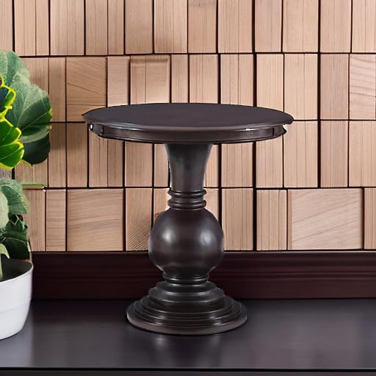 Powell 809-350 Espresso Round Accent Table 26"L x 26"W x 26"H