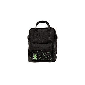 DIME BAGS Hot Box Mini Backpack | Multi Pocket Small Backpack made of Premium Hemp and Recycled Materials | School Backpack or Travel Bag (Black)