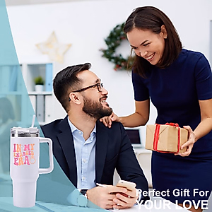 In My Engaged Era Tumbler - 40 oz Insulated Cup with Handle & Straw - Bride to Be Gifts, Engagement Gifts for Women, Newly Engaged Gifts, Funny Fiance Coffee Mug, Wedding Bridal Shower Present