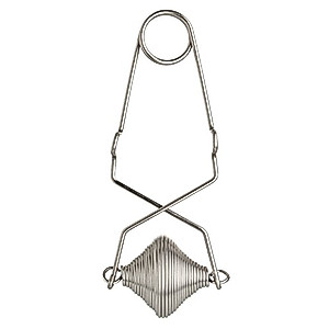 HIC Kitchen Spring-Action Flour Duster, 6.5-Inches, Stainless Steel