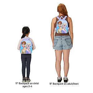 Walt Disney Studio Frozen MINI Backpack For Girls, Kids ~ 4 Pc Bundle With 11In School Bag, 300 Stickers, Coloring Pages, Disney Frozen backpack (Anna Elsa Supplies Travel Set),