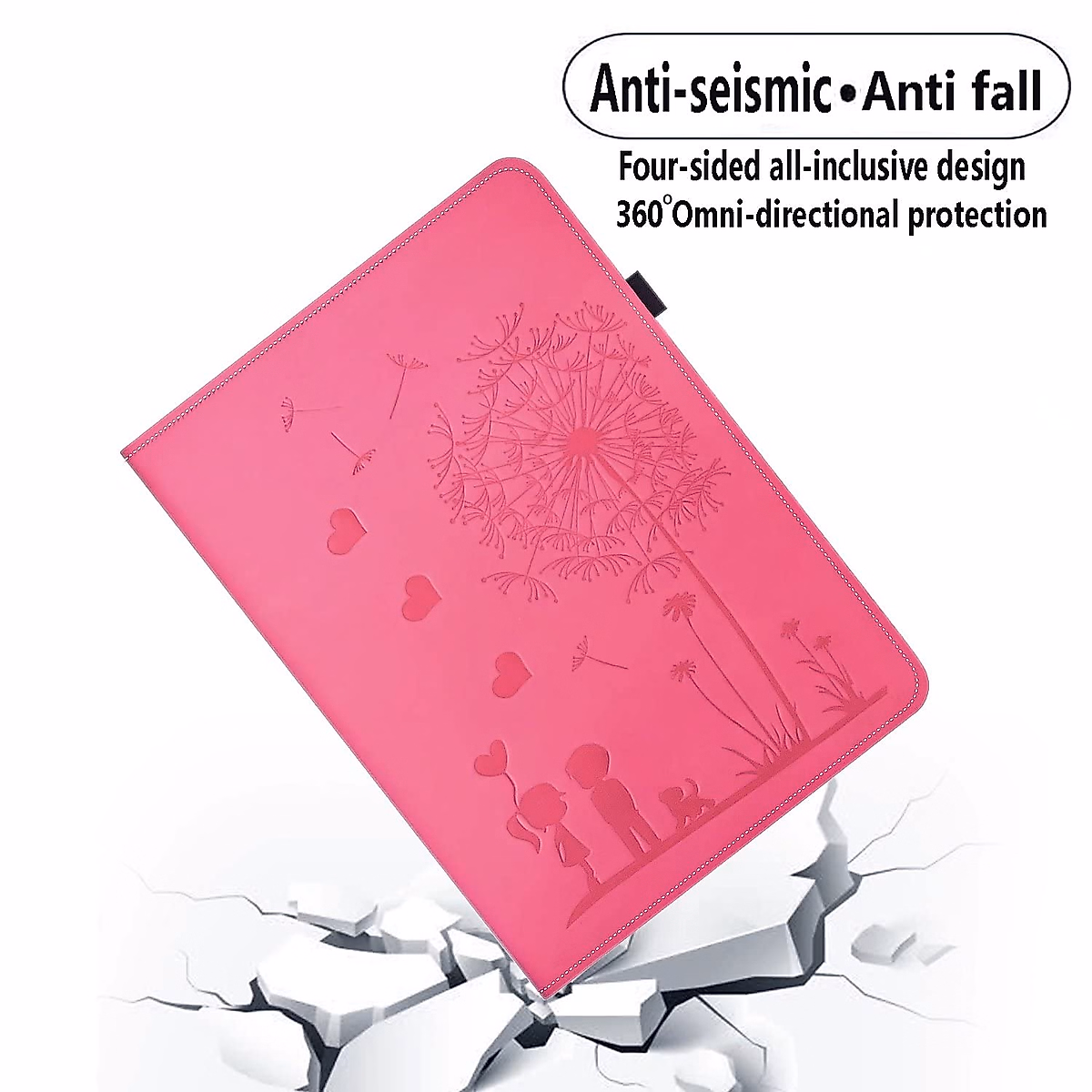 Galaxy Tab S9 Plus/S8+/S7 FE/S7+ Case with S Pen Holder [SM-X810/X816B/X818U/X800/X806/T730/T736B/T970/T975] - Shockproof Stand Folio Case for Samsung Tablet S9+ 2023 12.4