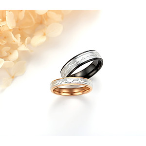 Global Jewelry Titanium Stainless Steel We Love Each Other Wedding Band Set Anniversary/engagement/promise/couple Ring Best Gift