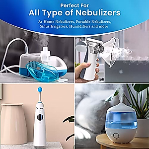 RSV Hypertonic Saline Solution 7% - Nebulizer diluent for inhalators and nasal hygiene devices Helps Clear Congestion from Airways and Lungs – Reduce Mucus (25 Sterile Saline Bullets of 5ml)