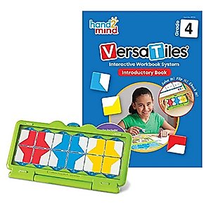 hand2mind VersaTiles Introductory Kit for Fourth Grade, Self-Checking Workbook for Reading, Math & Science, 4th Grade Workbook, Homeschool Curriculum, Reading Help, Math Practice, Homeschool Supplies