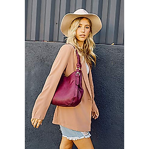 Light-weight 3 Compartment Faux Leather Medium Hobo Bag (Mustard)