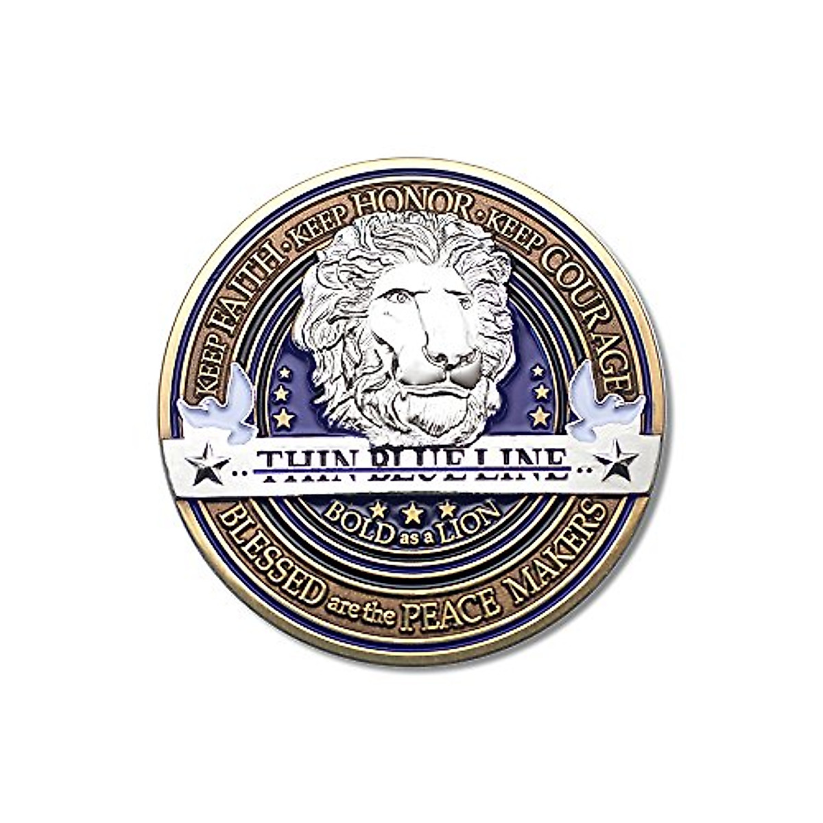 Law Enforcement Appreciation Challenge Coin · Police Officer Thank You Challenge Coin · Thin Blue Line Challenge Coin