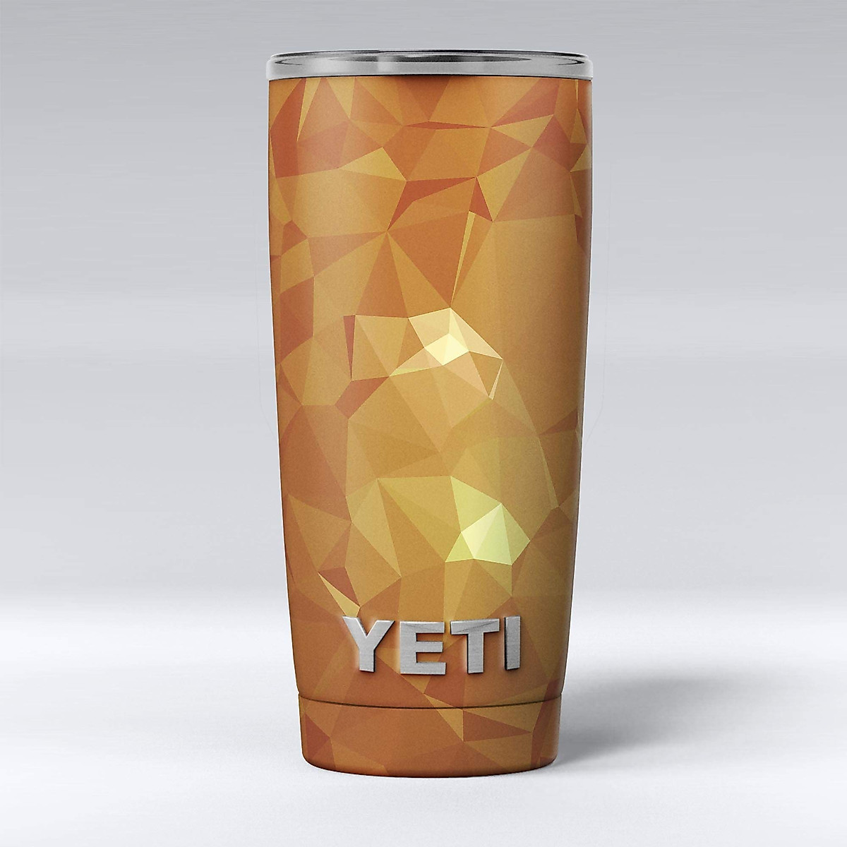 Design Skinz Orange Geometric V15 - Skin Decal Vinyl Wrap Kit Compatible with The Yeti Rambler Cooler Tumbler Cups