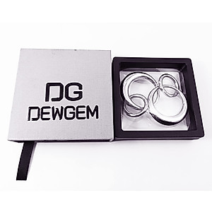 DEWGEM Dangle Gauges for Ears Large Hoops Dangle Ear Plugs Stainless Steel Weighted Ear Hangers for Tunnels Ear Weights Stretching Kits Dangle Gauges Ear Plugs for Women Size 6G(Silver)