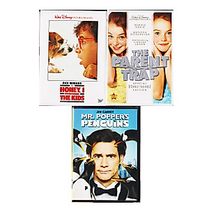 Honey Trap Collection Movie 3 DVD Set Parent Trap Lindsay Lohan + Disney Honey, I Shrunk the Kids & Mr. Penguins Popper's Film Bundle