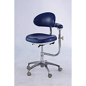 Aphrodite Dental Stool Assistant Stool Dental Assistant Chair PU Leather Height Adjustable by Purple-Violet