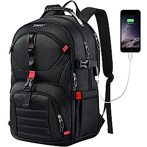 ZOMFELT Extra Large Laptop Backpack, Anti Theft TSA Travel 17.3 inch Laptop Backpack with USB Charging Port, Business College Backpack School Computer Bag for Women & Men