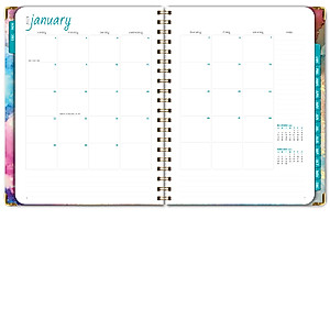 HARDCOVER 2023 Planner: (November 2022 Through December 2023) 8.5"x11" Daily Weekly Monthly Planner Yearly Agenda. Bookmark, Pocket Folder and Sticky Note Set (Rainbow Gold Marble)