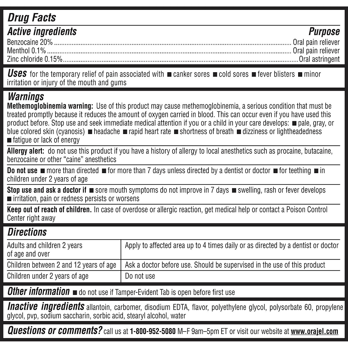 Orajel 3X for Mouth Sores: Maximum Strength Gel Tube 0.42oz- From #1 Oral Pain Relief Brand