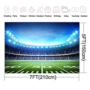 Super Bowl Sport Theme Party Decorations Football Backdrop Background for Tailgate Sports Birthday Party Cake Table Photo Booth Decoration (7x5ft)