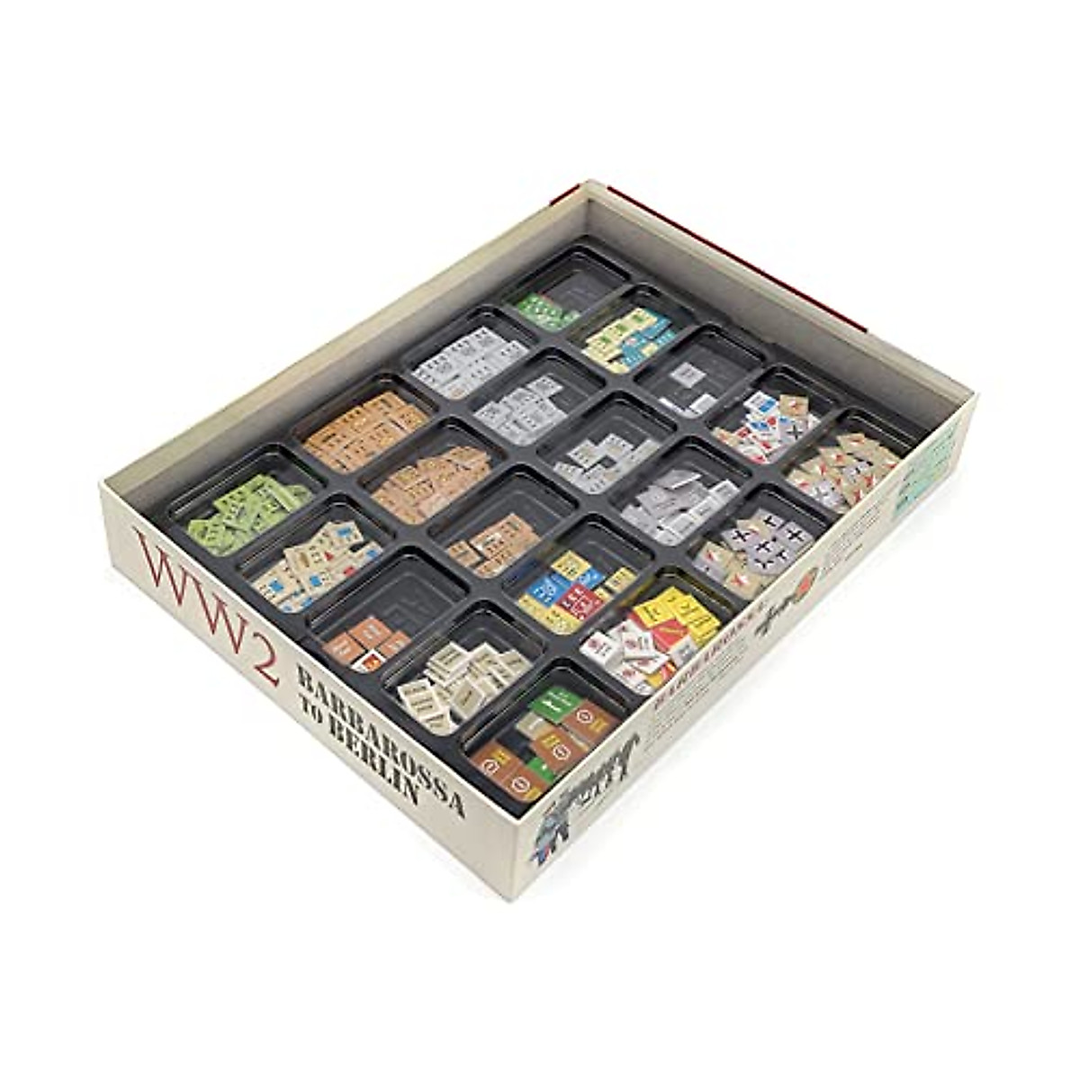 Flying Buffalo Game Piece Counter Trays (5-Pack); War Game and Board Game Storage Sorting Organizers, Aegis Collection
