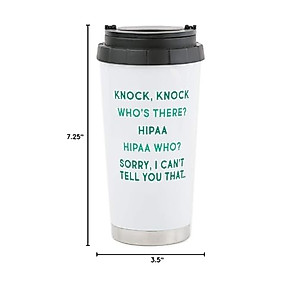 CafePress Knock Knock HIPAA 16 Oz Stainless Steel Travel Mug 20 oz. Insulated Stainless Steel Coffee Tumbler