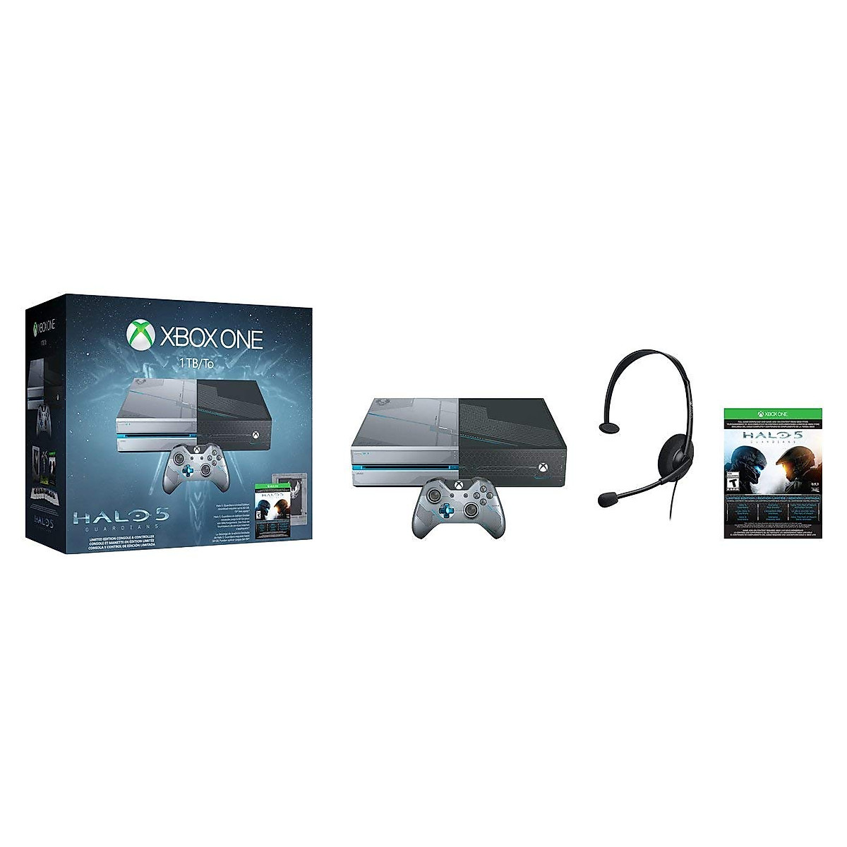 Xbox One 1TB Console - Limited Edition Halo 5: Guardians Bundle (Renewed)