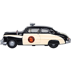 1949 Mercury Monarch Police Black and White Florida Highway Patrol 1/87 (HO) Scale Diecast Model Car by Oxford Diecast 87ME49010