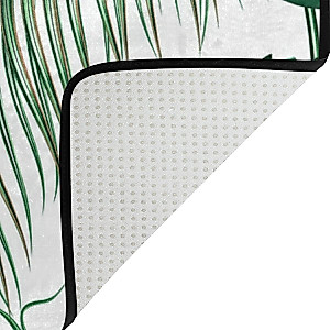 ALAZA Tropical Palm Tree Leaves Leaf Green Area Rug Rugs for Living Room Bedroom 7' x 5'