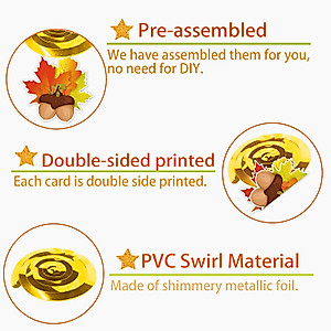 40 Pcs Fall For Jesus He Never Leaves Hanging Decorations, NO-DIY Fall Party Decorations Hanging Swirls, Christian Fall Decorations Whirls Glitter Foil Ceiling Swirls