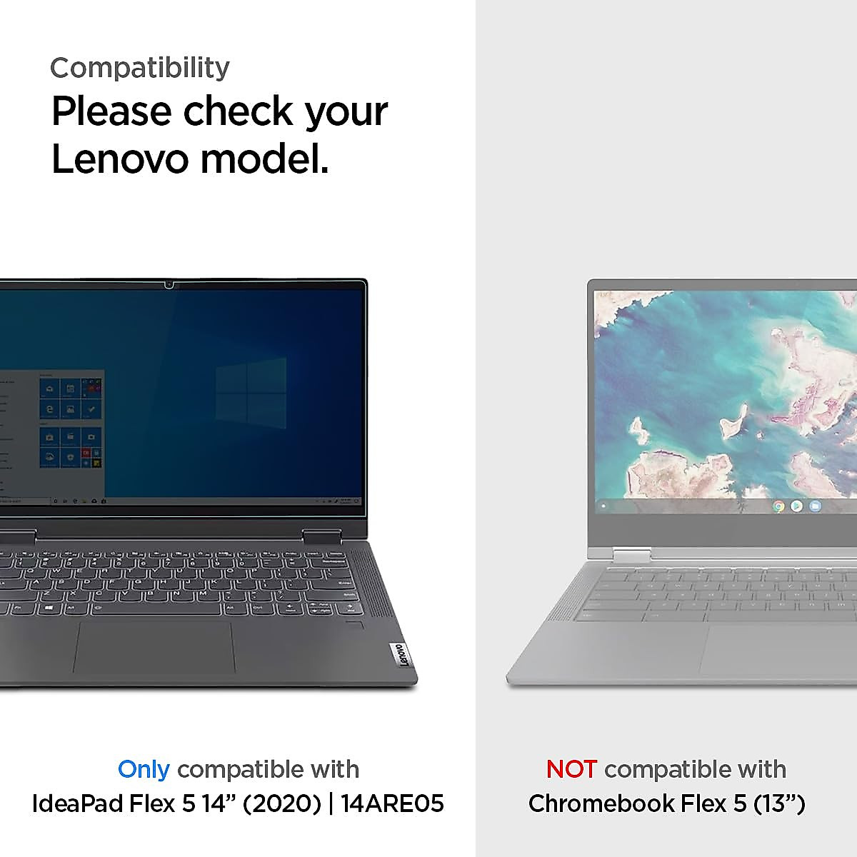 Tempered Glass Screen Protector [GlasTR Slim] Designed for Lenovo Idea Pad Flex 5-14 inch (81X20005US) [9H Hardness Tempered Glass]