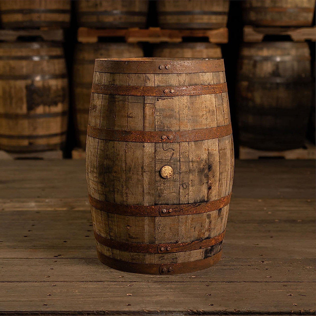 Midwest Barrel Company Authentic Bourbon/Whiskey Barrel (53 Gallon) Used Genuine American Oak Wood Barrel