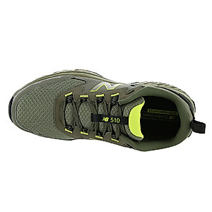 New Balance Men's 510 V5 Trail Running Shoe, Camo Green/Black/Yellow, 13